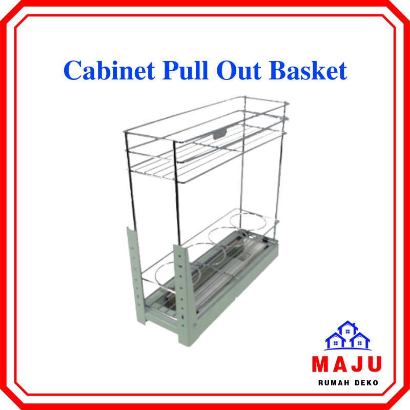 MAJU Kitchen Cabinet Pull Out Basket Kitchen Rack Rak Botol Dapur Rak ...