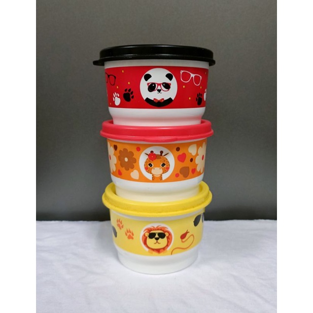 TUPPERWARE Zoo animals snack cup (set of 3pcs) | Shopee Malaysia