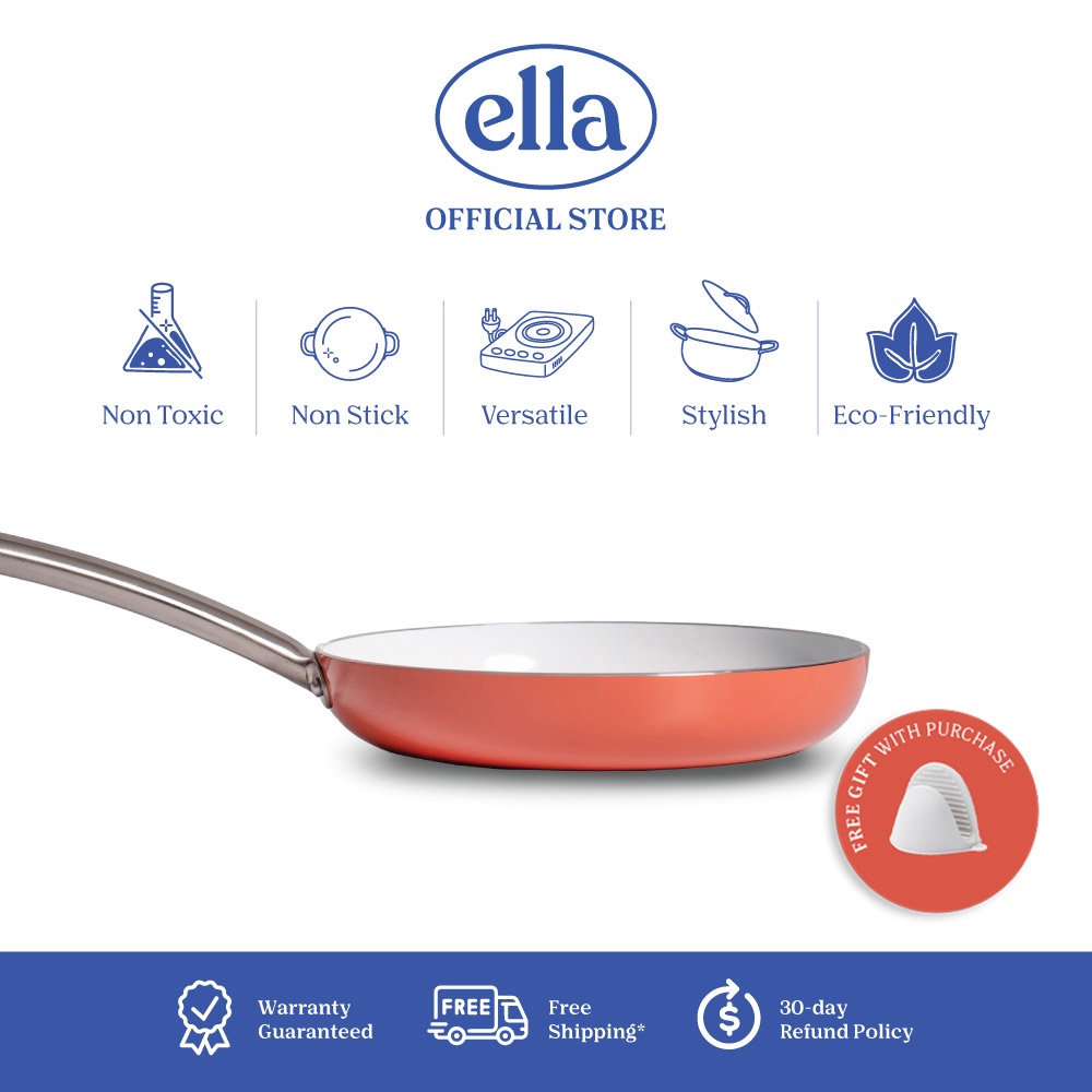 Ella Fry Pan - Non Stick, Non Toxic, Ceramic Coating (26cm) | Shopee ...