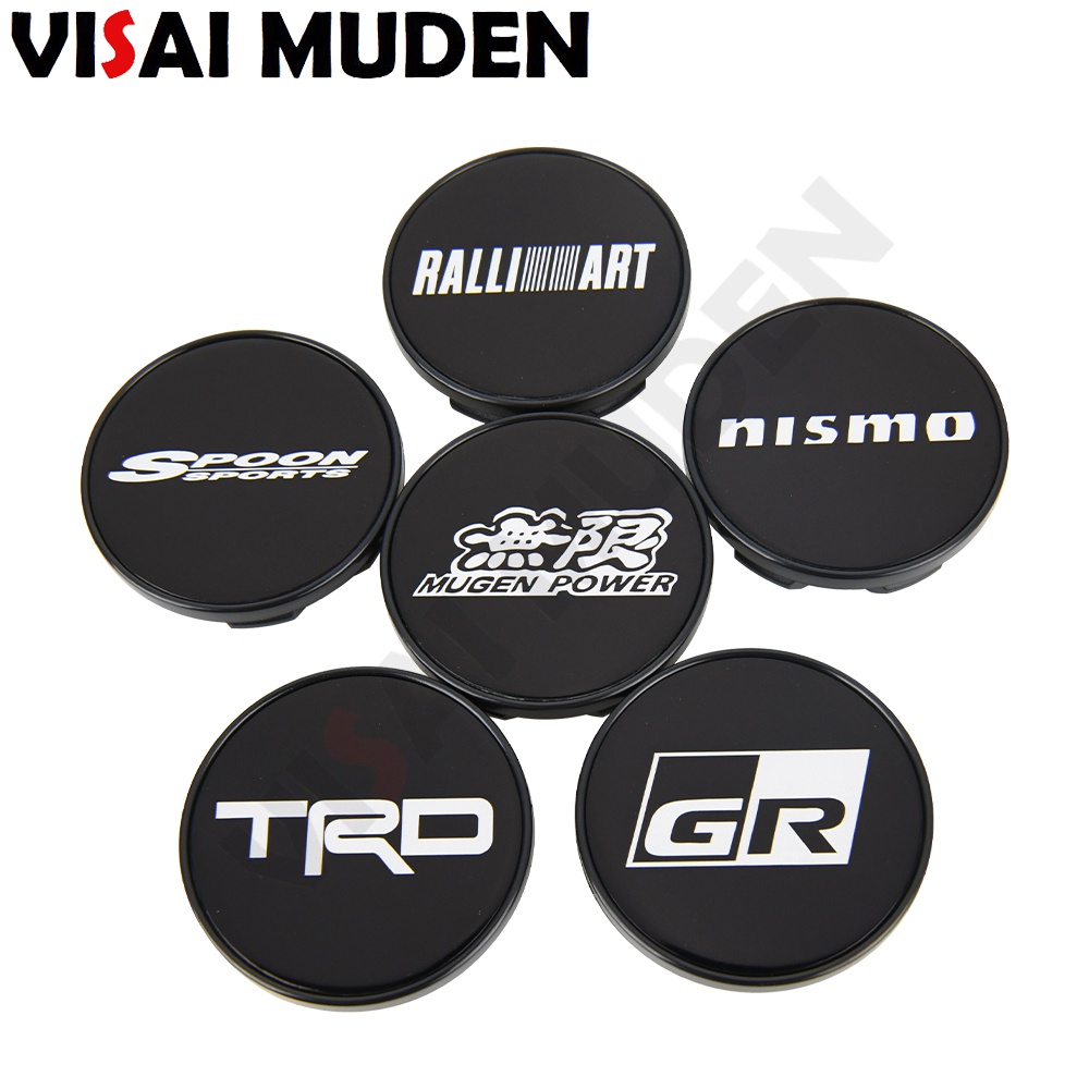 4PCS OD 53MM / ID 48MM Wheel Center Cap GR TRD MUGEN SPOON SPORTS NISMO ...