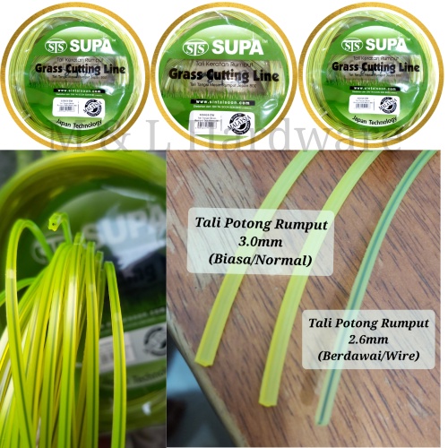 Tali Mesin Rumput,Grass Trimmer Line Square with Wire,Tali Tangsi Mesin ...