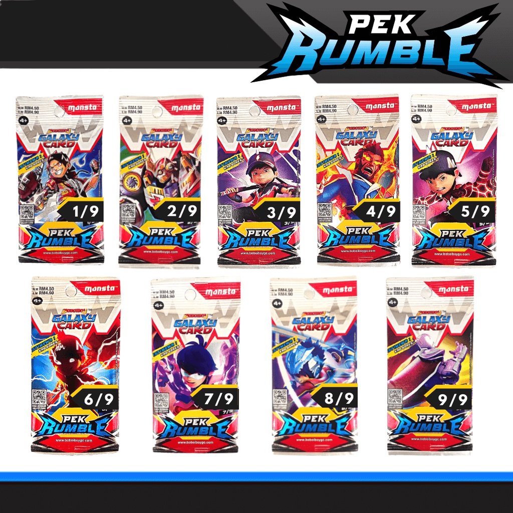KIDZONE BoBoiBoy Galaxy Card : Pek Rumble (1 pack:6 cards) [ORIGINAL ...