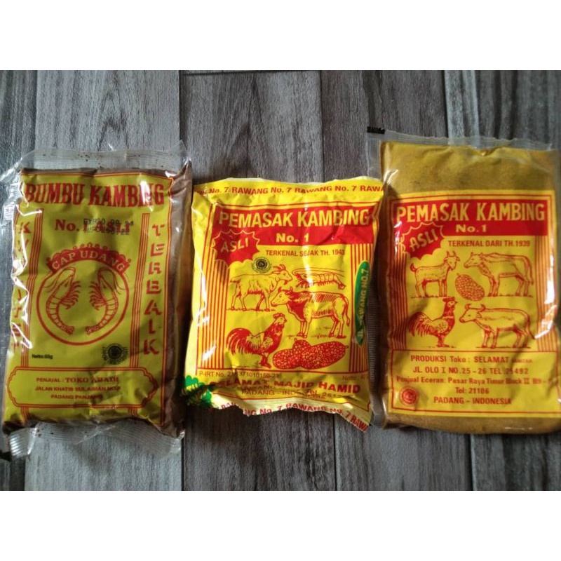 Bumbu kambing cap udang, Bumbu pemasak kambing khas Minang padang ...