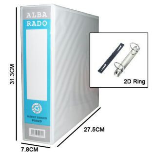 Alba Rado PVC 2D White Ring File A4 Insert Binder - Fail Putih AlbaRado ...