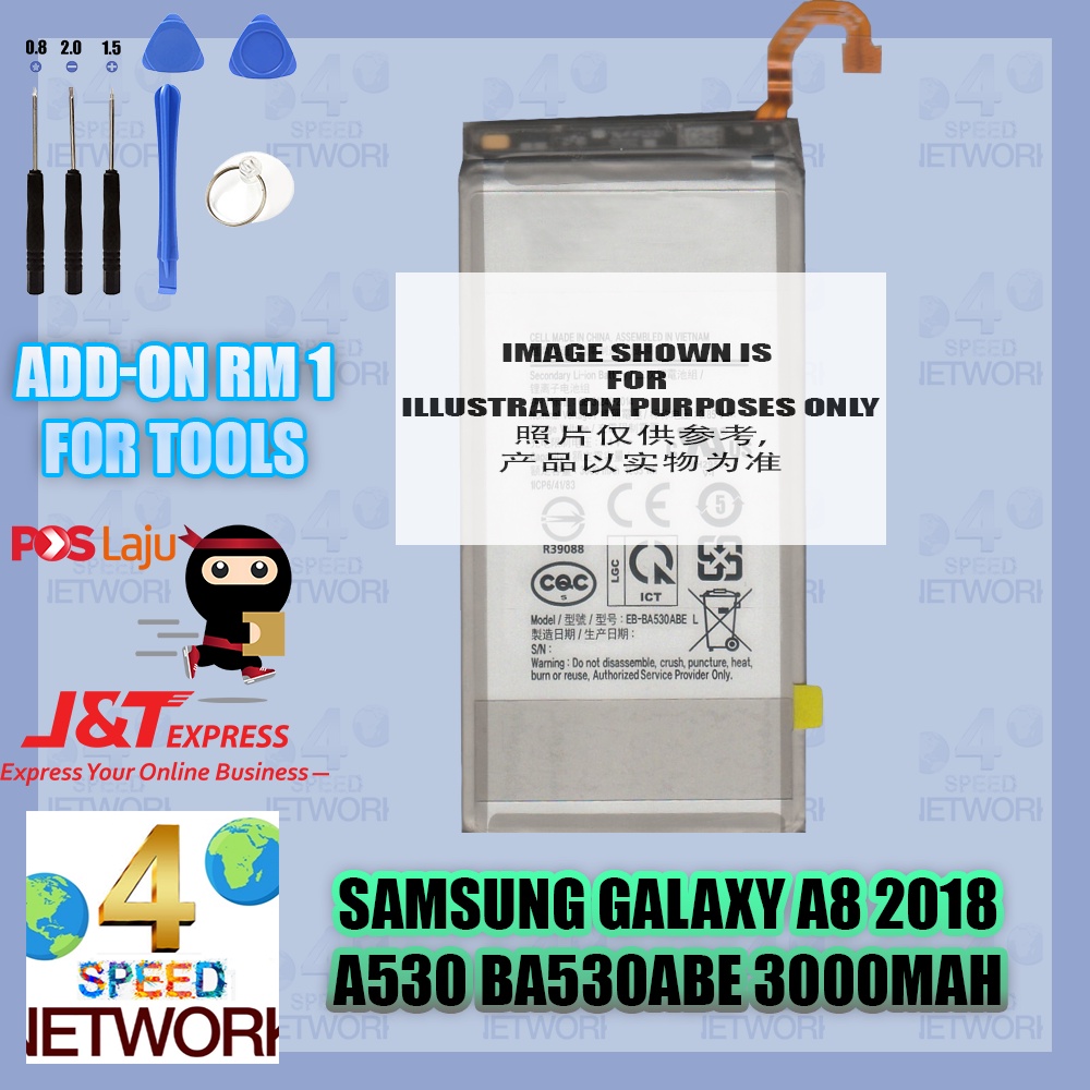 Samsung A8 2018 SM-A530F/DS 3000MAH EB-BA530ABE BA530ABA BATTERY A530 ...