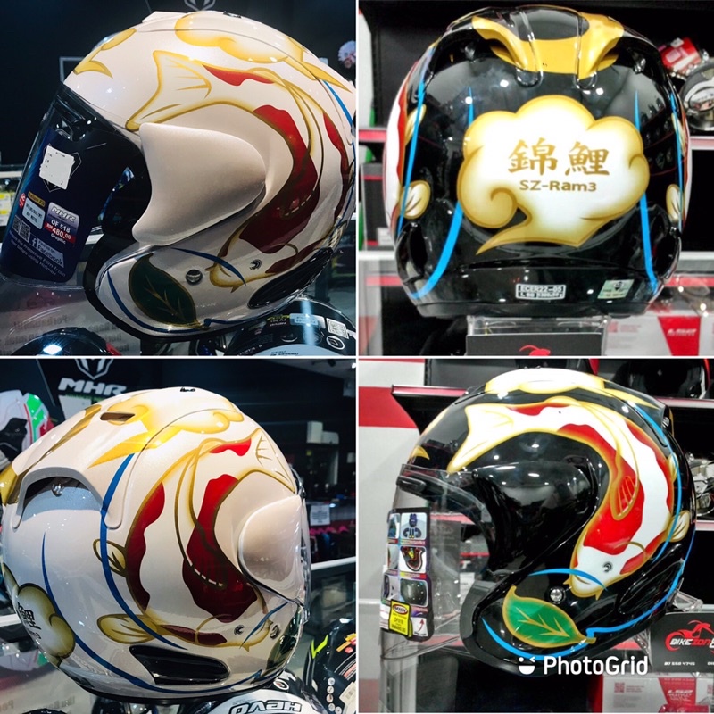 Helmet MHR Ram 3 Design Koi (ikan koi) | Shopee Malaysia