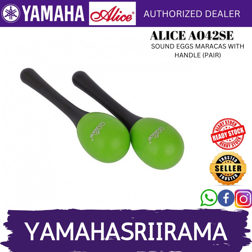 ALICE A-042SE EGG MARACAS WITH HANDLE (PAIR) (A042SE) | Shopee Malaysia