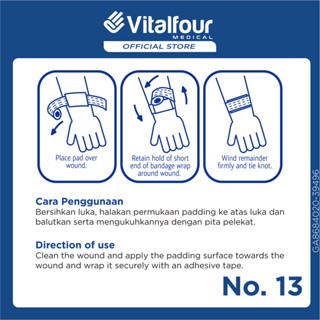 VitalFour Sterile Lint Dressing (No.7 / 8 / 9 / 13 / 14 / 15 / 16 ...