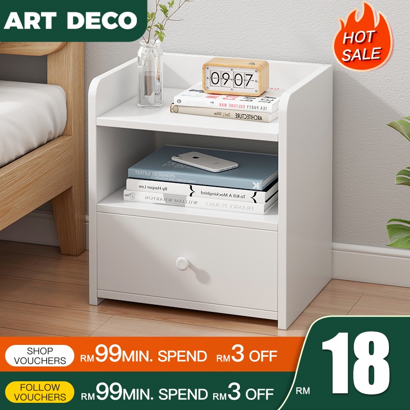 Side Table with Drawer Rack Kecil Tepi Katil Almari Sisi Katil Side ...