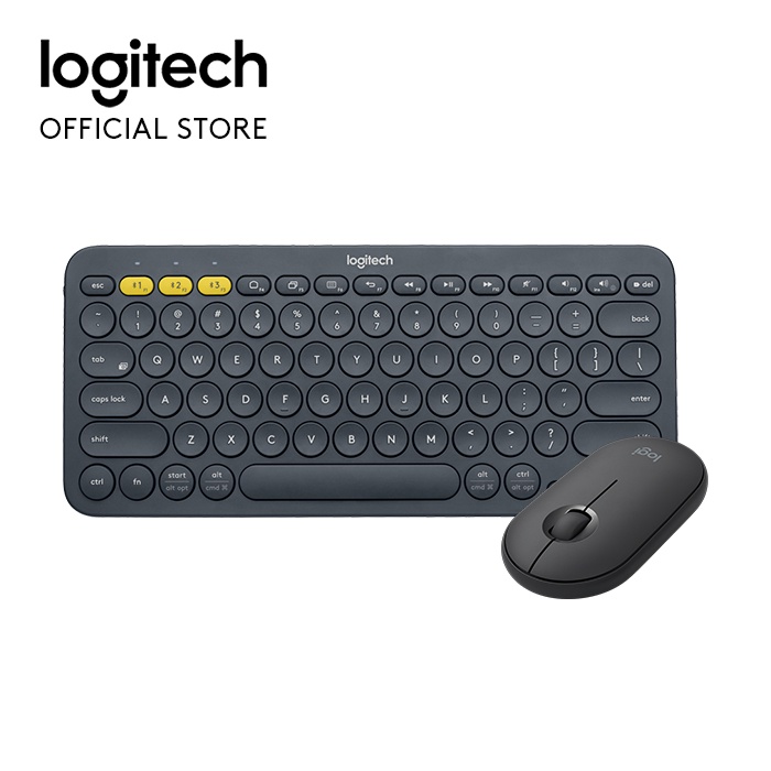 Logitech K380 Wireless Multi-Device Keyboard + Logitech M350 Pebble ...