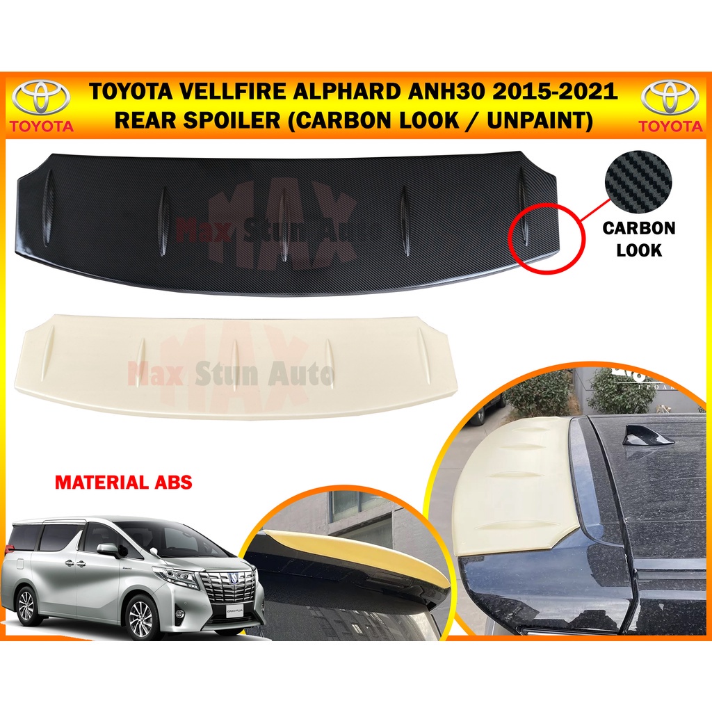 TOYOTA VELLFIRE ALPHARD ANH30 2015-2021 REAR ROOF SPOILER TOP SPOILER ...