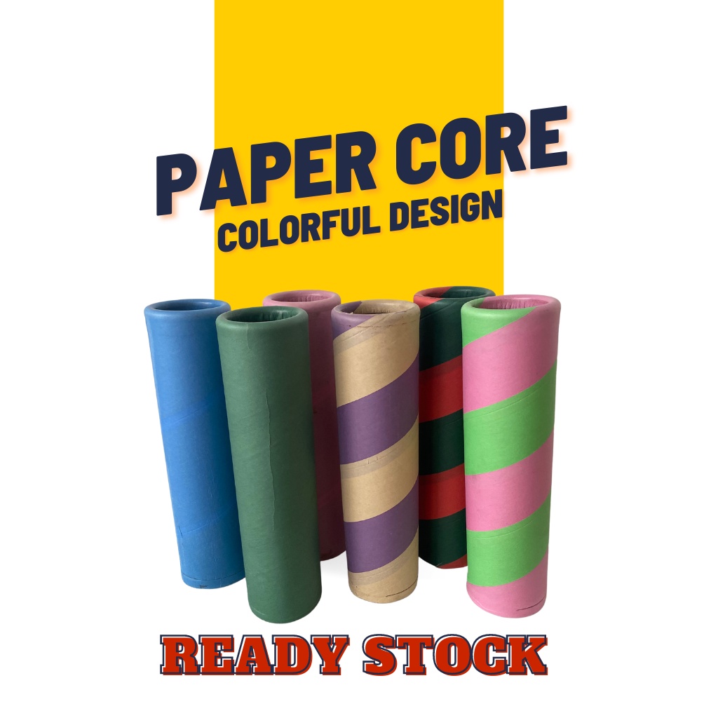 [READY STOCK] Paper Core Rolls Colorful Design Recycle Cardboard Tube ...