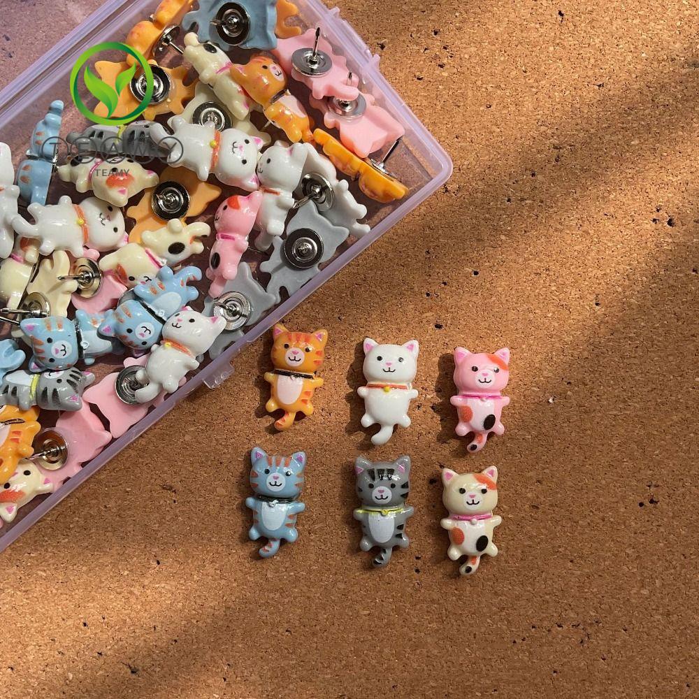 TEAMY 30PCS/Set Push Pins New Fixing Pin Board Pins Decorative Drawing ...