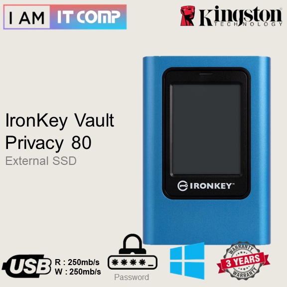 (PRE-ORDER) Kingston IronKey Vault Privacy 80 USB 3.2 Gen 1 External ...
