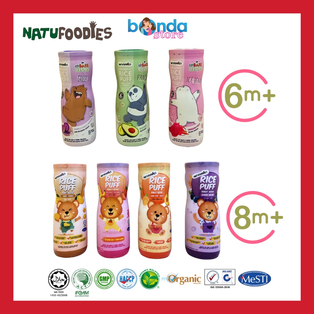 NATUFOODIES RICE PUFF / NATUFOODIES ORGANIC RICE PUFF | Shopee Malaysia