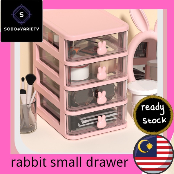 Cute Transparent Cosmetics Jewelry Storage Cabinet Small Drawer Type ...