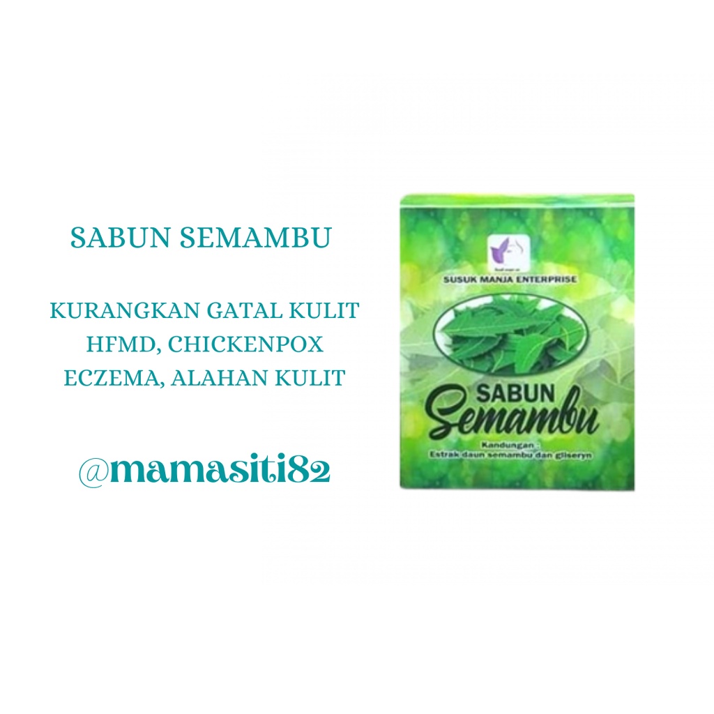 Sabun Semambu herba daun semambu Sembuhkan gatal HFMD, ChickenPox, ubat ...