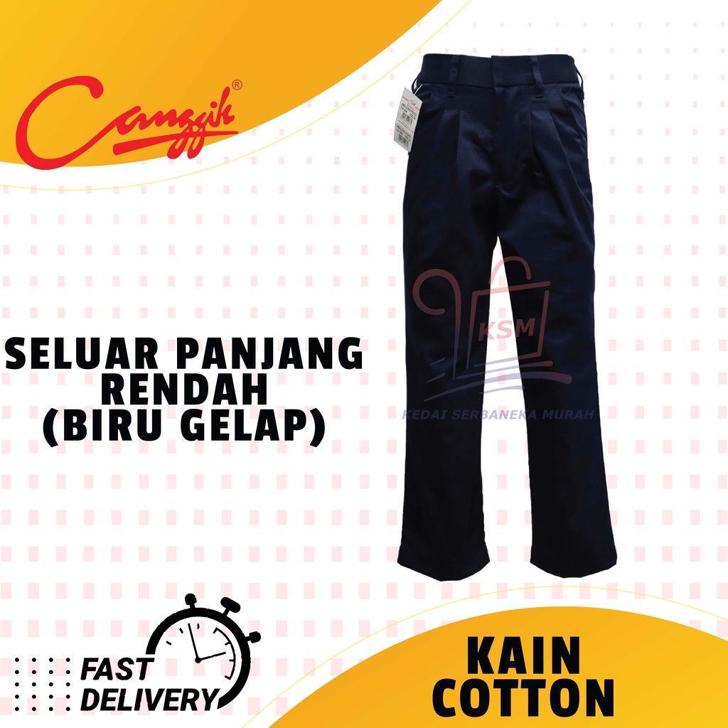 ORIGINAL CANGGIH / SELUAR SEKOLAH RENDAH PANJANG BIRU ( PRIMARY BLUE LONG PANTS ) - CP004 BAJU ...