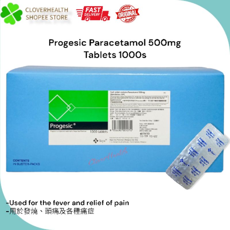 Progesic Paracetamol 500mg tablet 10s (Strip) | Shopee Malaysia