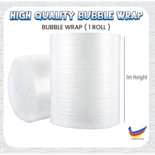 High Quality Bubble Wrap - Single Layer ( 1M X 100 Meter X 1 Roll ) | Shopee Malaysia