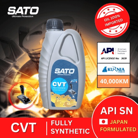 Sato Japan CVT Fully Synthetic 1L Minyak Hitam Enjin Kereta Proton ...