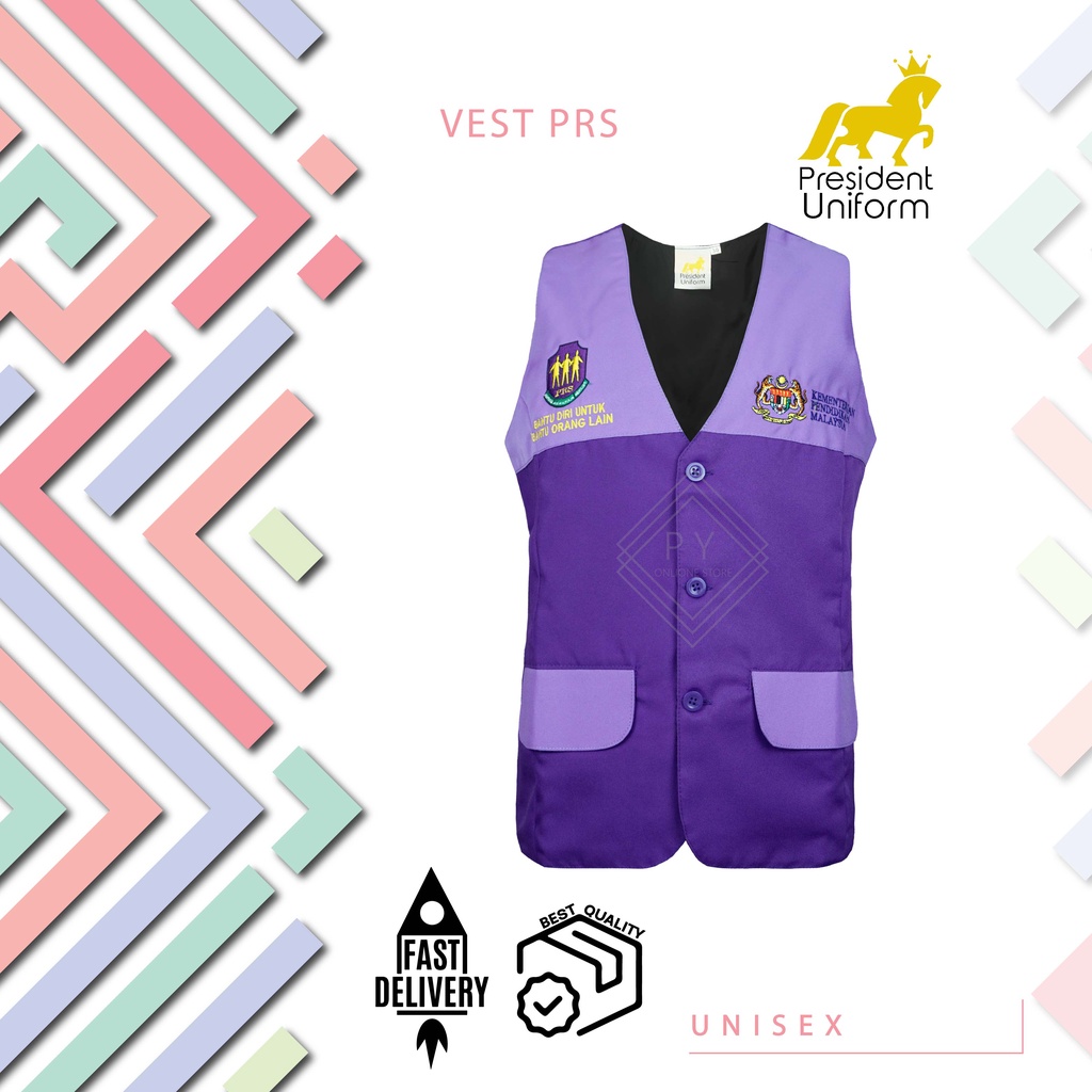 VEST PRS SIAP SULAM READY STOCK !!! VEST SEKOLAH RENDAH DAN MENENGAH / PV007 - PRESIDENT UNIFORM ...