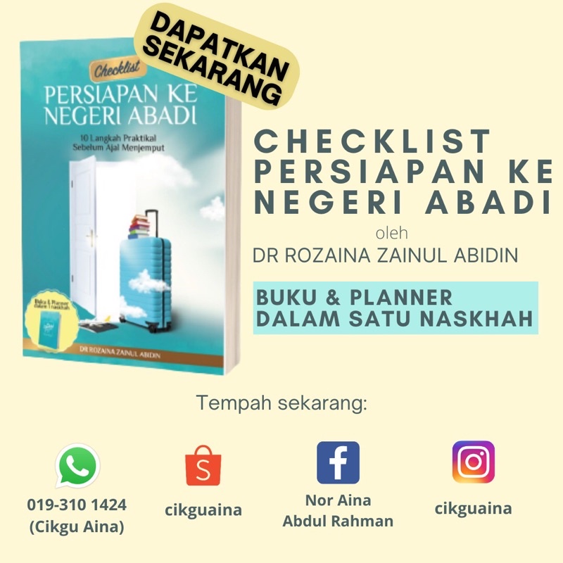Checklist Persiapan Ke Negeri Abadi Shopee Malaysia
