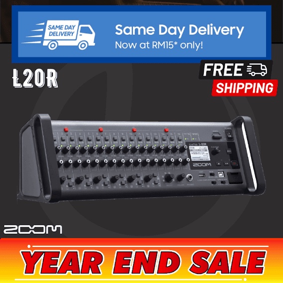 Zoom L20R - 20 Channel Rackmount Digital Mixer / Recorder (L-20R/L 20R ...