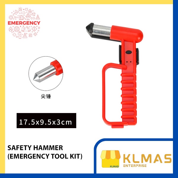 SAFETY HAMMER (EMERGENCY TOOL KIT) | Shopee Malaysia
