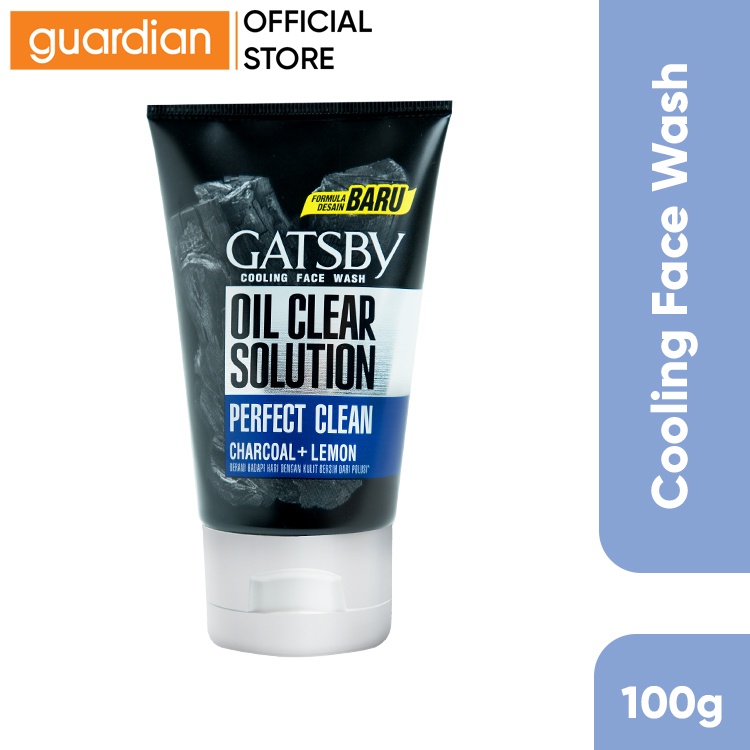 Gatsby Oil Clear Solution Perfect Clean Cooling Face Wash 100G | Shopee ...