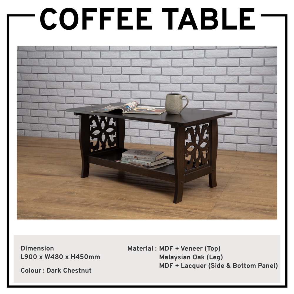 Coffee Table Solid Wood Living Hall Small Console Table | Shopee Malaysia