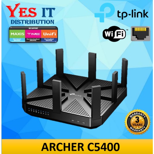 TP-LINK Archer C5400 , AC5400 MU-MIMO Tri-Band MU-MIMO Gigabit Wi-Fi ...
