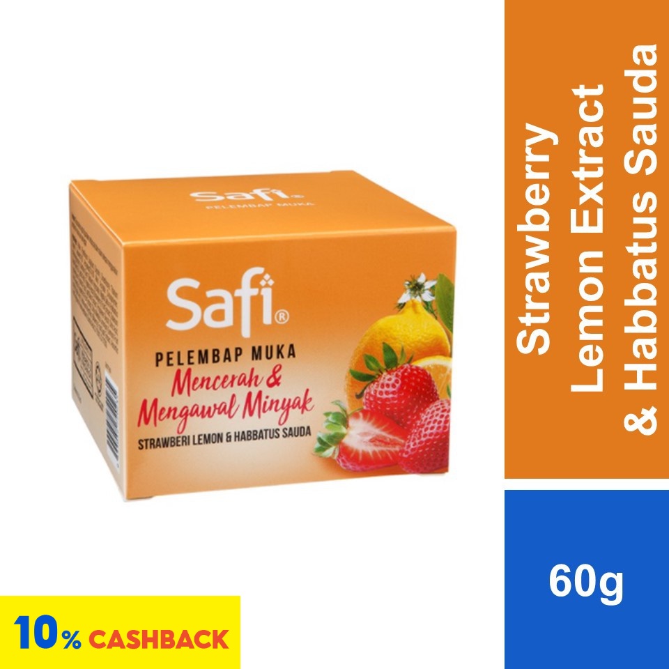 Safi Facial Moisturiser with Strawberry Lemon Extract & Habbatus Sauda ...