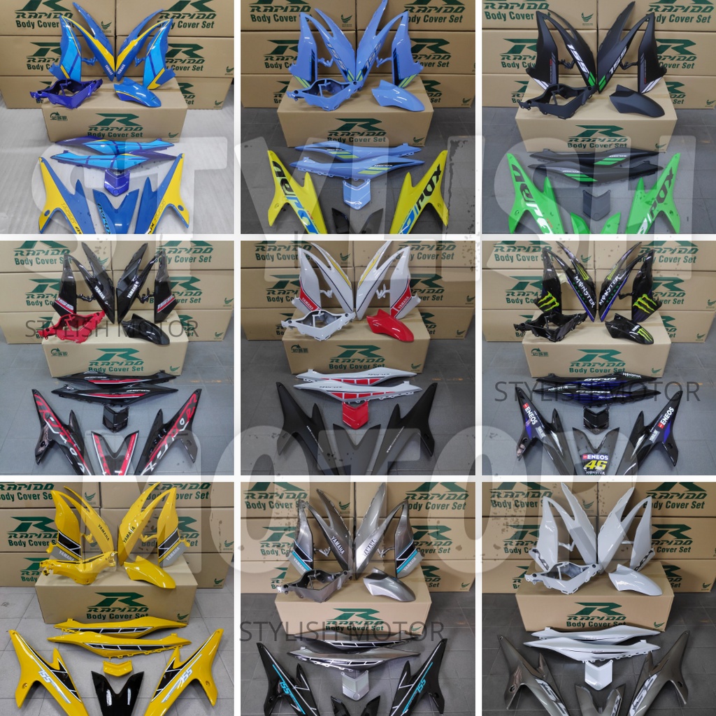 RAPIDO COVER SET NVX V1 155 THAI AEROX MAXI SIGNATURE (STICKER TANAM ...