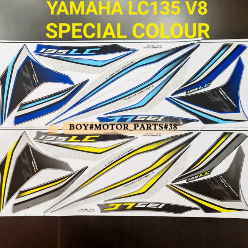 YAMAHA LC135 V8 Fi 2022 EDITION BODY STICKER SPECIAL COLOUR ( READY ...