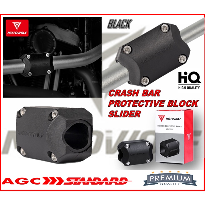 MOTOWOLF CRASH BAR & ENGINE GUARD BLOCK PROTECTOR HIGH QUALITY | Shopee ...