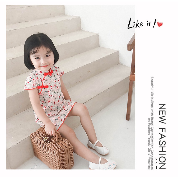 Kids Girls Cheongsam Dress Chinese Traditional Clothing Blossom Series ...