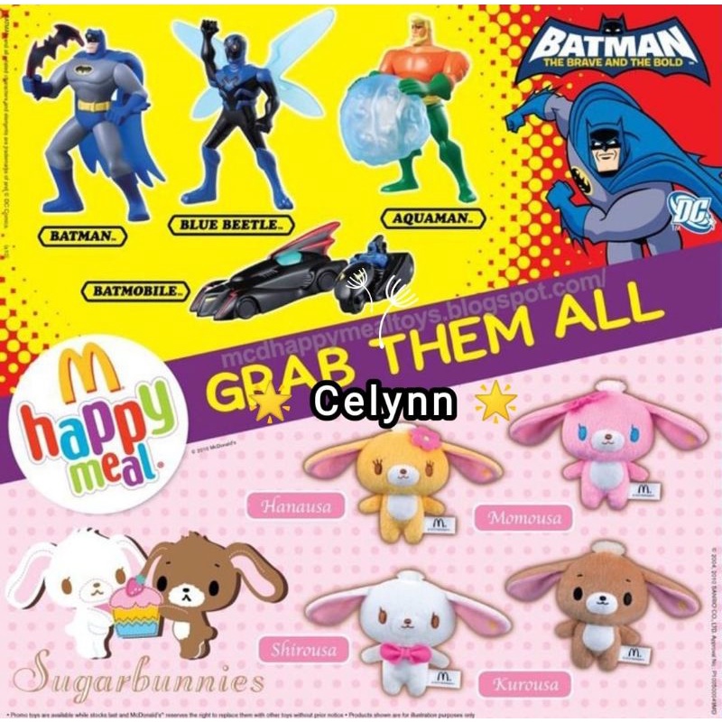 McDonald's Mcd McDonalds 2010 Sugarbunnies/DC Batman Happy Meal Toy ...