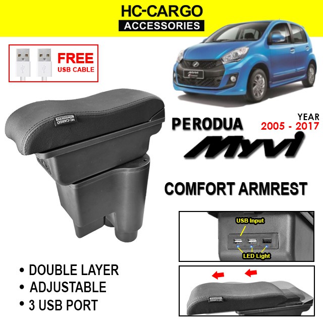 Perodua Myvi 2005 - 2017 HC CARGO USB LED Indicator Double Layer ...