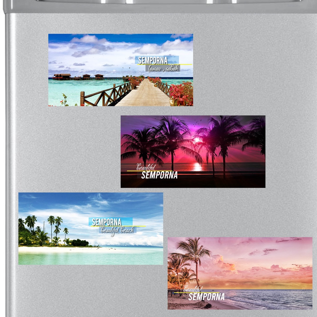 Semporna Sabah Malaysia Gift Souvenir Fridge Magnet Sheet 10 cm x 5 cm ...