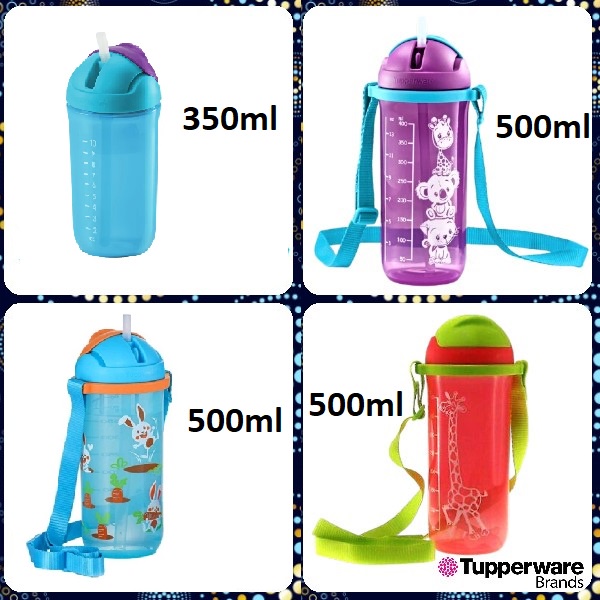 Tupperware Happy Bunny Lunch Set / Twinkle Straw Tumbler 500ml / 350ml ...