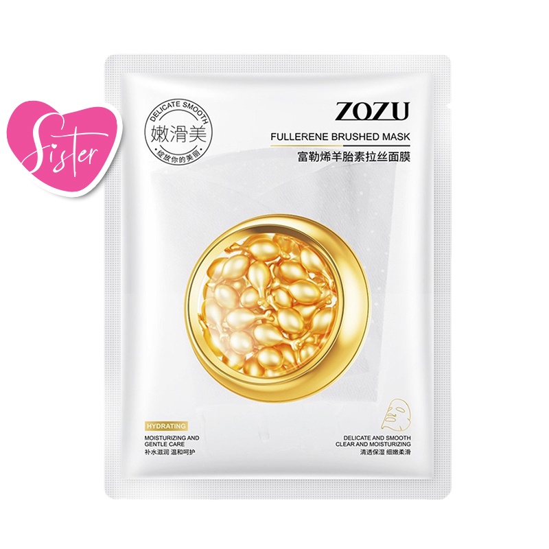 Zozu 1PCS Fullerene Brushed Facial Moisturizing Brightening Mask 25g ...
