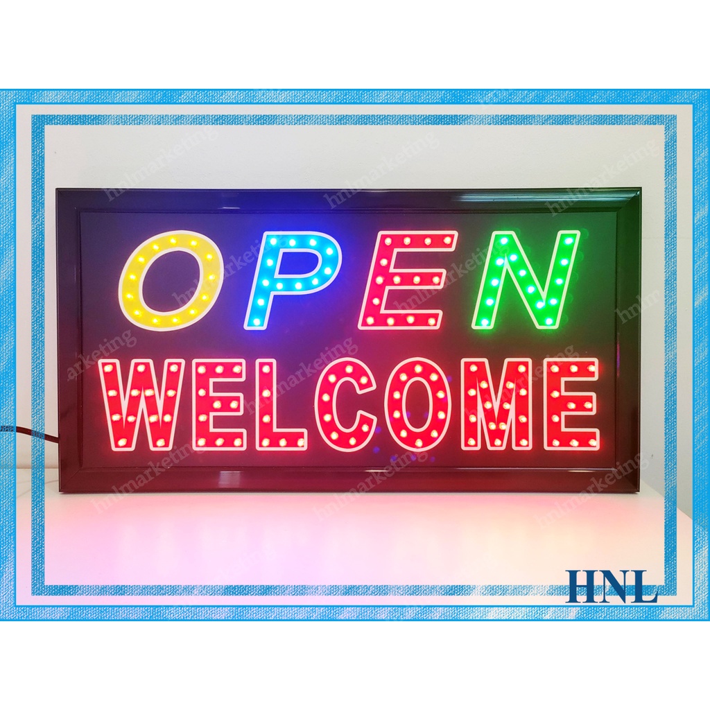 OPEN WELCOME LED DISPLAY BOARD SIGNBOARD | Shopee Malaysia