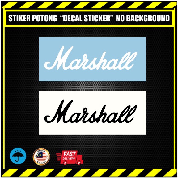MARSHALL DECAL STICKER. MARSHALL SPEAKER. MARSHALL LOGO. SUBWOOFER ...
