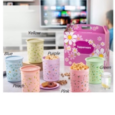 Tupperware One Touch Spring Collection Canister Junior 1.25L | Shopee Malaysia