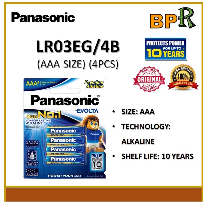Panasonic LR03EG/4B Evolta Battery (AAA Size) (4PCS) Alkaline Battery | Shopee Malaysia