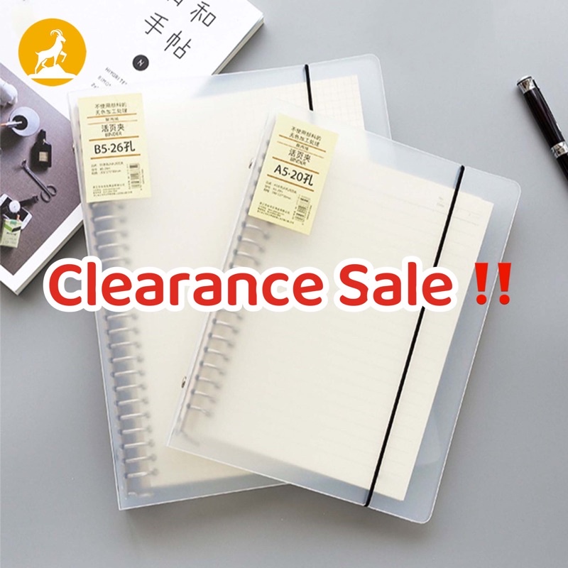 Minso Minimalistic Transparent Loose Leaf Binder Notebooks Planner ...