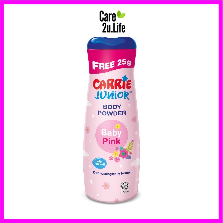 Carrie Junior Body Powder Bedak Badan Bayi - Baby Pink 125g | Shopee ...