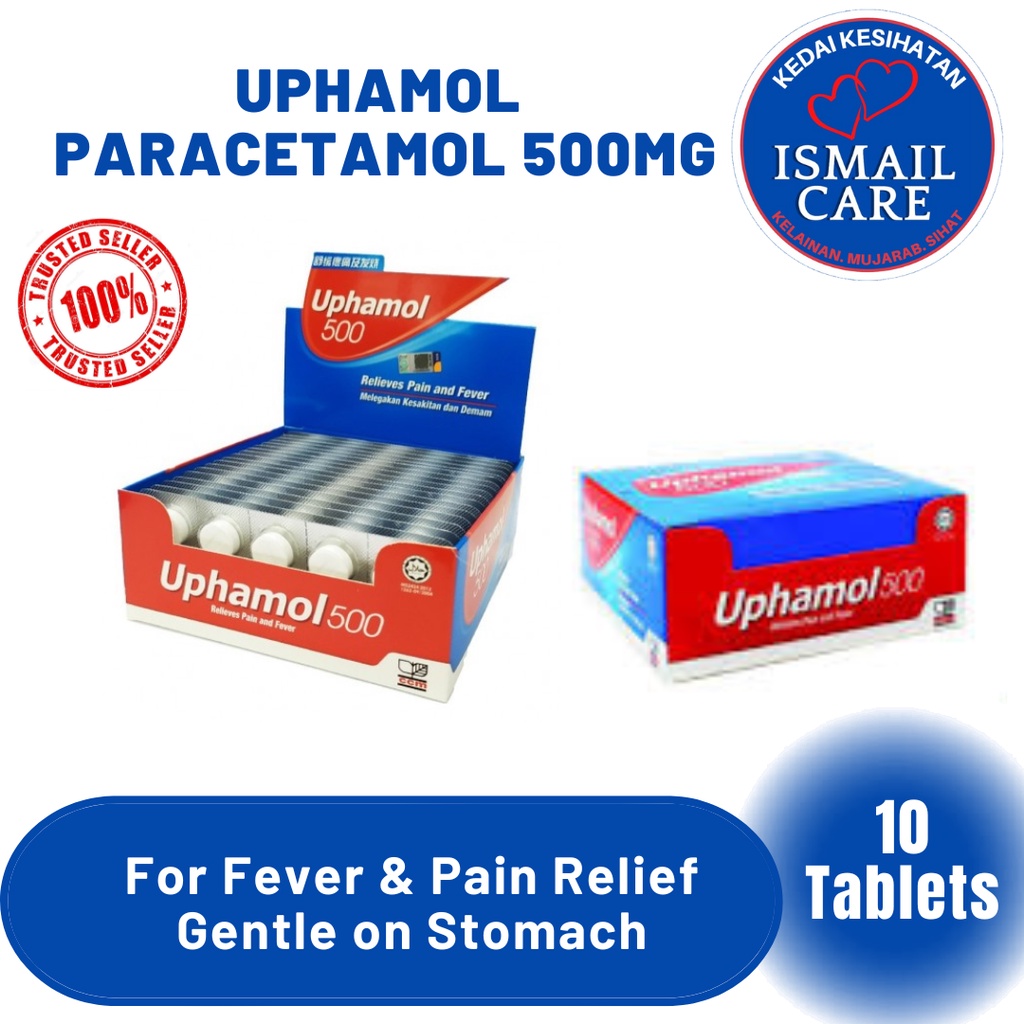 UPHAMOL 500MG (Ubat Demam, Sakit Kepala, PCM, PainKiller) | Shopee Malaysia