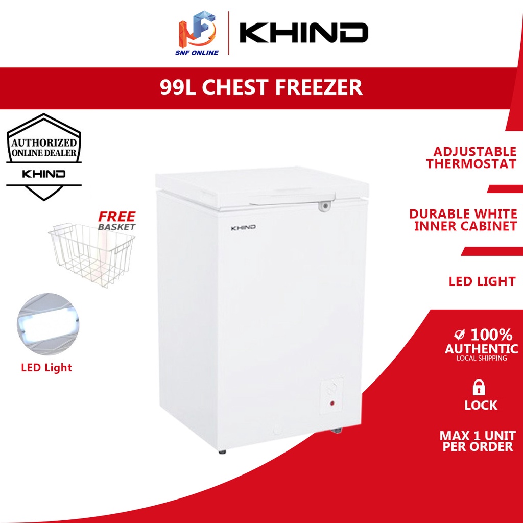 Khind Chest Freezer (99 L) FZ99 FZ-99 | Shopee Malaysia